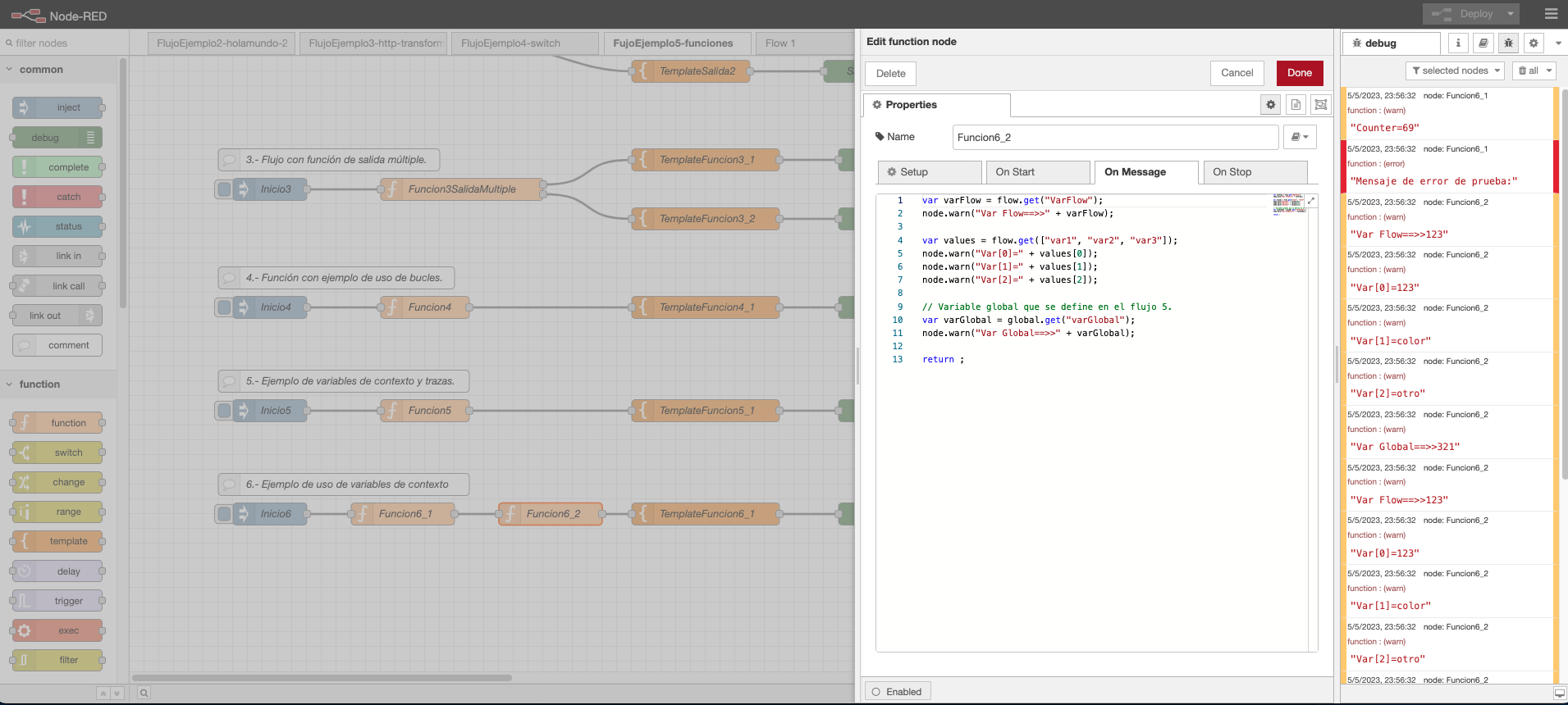 NodeRED III: nodo función – Álvaro Monsalve Serrano